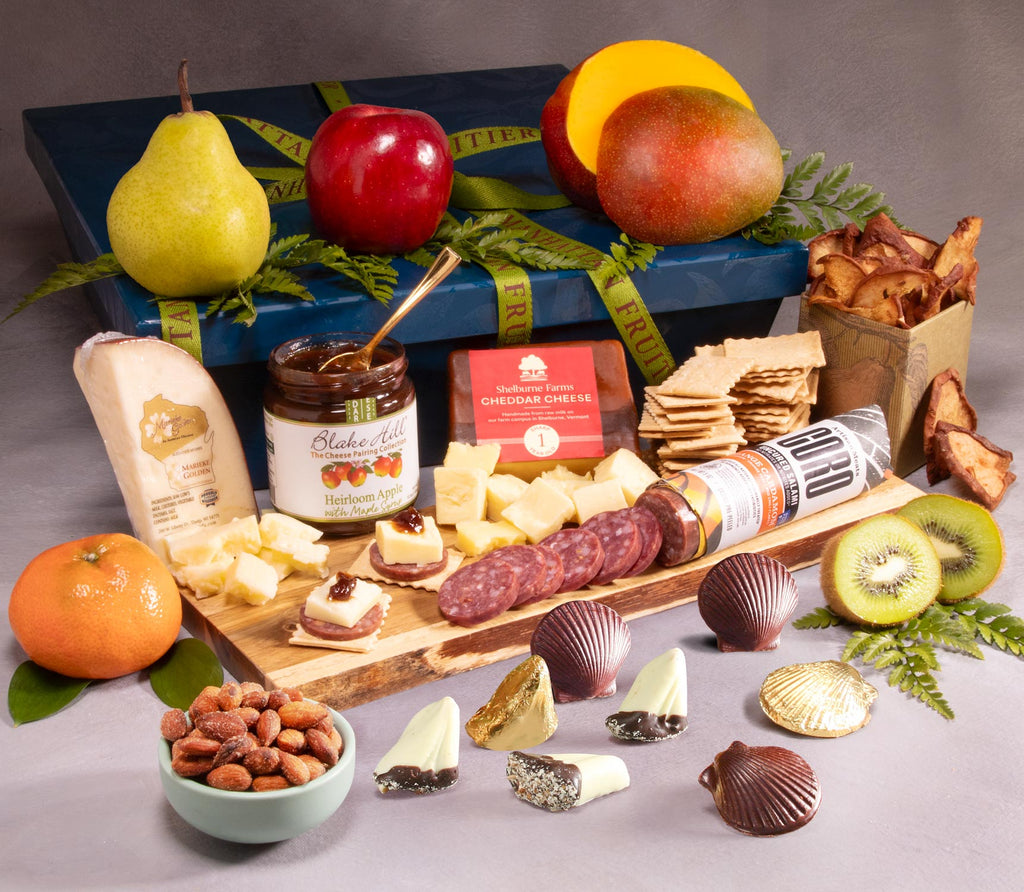 Spread Sunshine Grand Fruit and Cheese Basket – Manhattan Fruitier